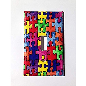 Puzzle Piece Light Switch Cover Various Sizes Offered