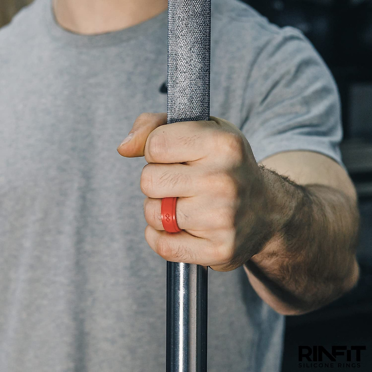 Rinfit Silicone Rings for Men - Mens Silicone Wedding Band - Infinity Silicone Ring Men - Rubber Wedding Rings - Patented Design - SetC, Size 12