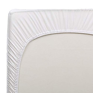 Beautyrest Kids Fitted Crib Mattress Pad | Waterproof | 52” x 28” | Machine Washable, White