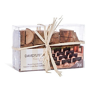 Darice David Tutera Rustic Wedding Wood Place Card Holders Brown: 24 pieces