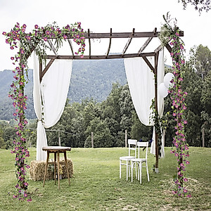 HO2NLE Silk Flower Garland Artificial Sunflower Garland Daisy Flowers Fake Hanging Vines Spring Daisy Garland for Mantle Wall Home Party Wedding Indoor Outdoor Decor Purple