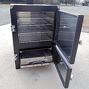Backwoods Chubby 3400 22.5 x 20 x 31.5 Inch Portable Outdoor Cooking Charcoal BBQ Meat Water Smoker, Black