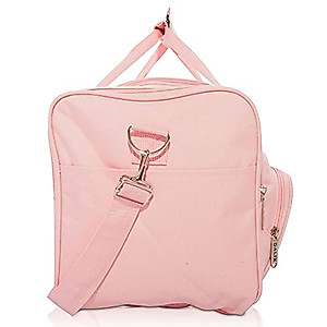 DALIX Signature Travel or Gym Duffle Bag in Pink Large