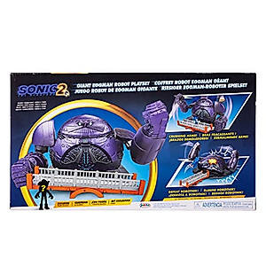 Sonic the Hedgehog 2 Movie Giant Eggman with Super Sonic 2.5" Action Figure Battle Playset