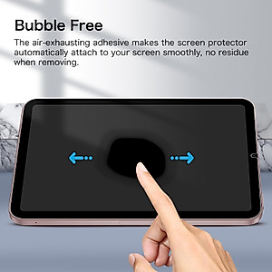 Fintie 2-Pack Tempered Glass Screen Protector for iPad Mini 7 (A17 Pro) 7th Generation 2024 / iPad Mini 6 (6th Generation 2021) 8.3 Inch - Anti Scratch Premium HD Clear, 9H Hardness Bubble Free