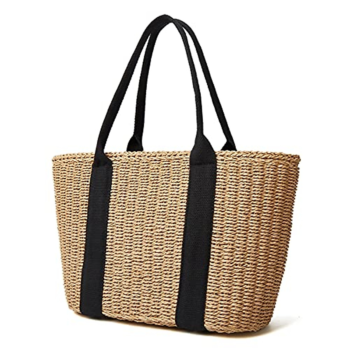 Women Straw Bags Summer Beach Tote Bag Handmade Woven Shoulder Crossbody Handbag
