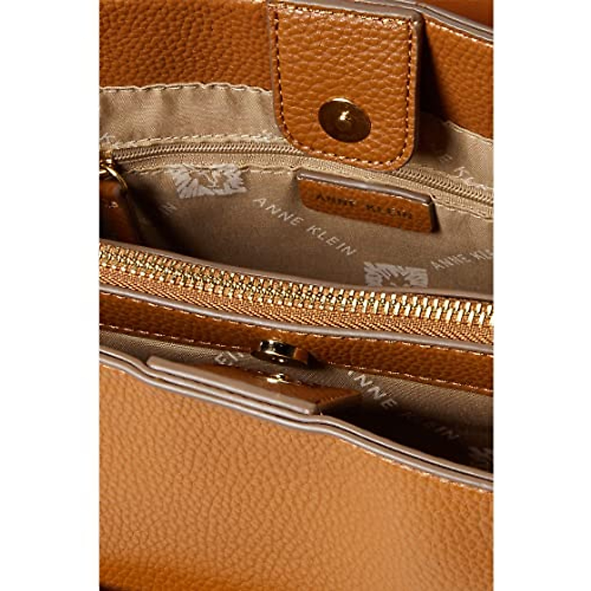 Anne Klein 2 for 1 hobo w/Logo Pouch, Saddle/Saddle/Tonal AK Bias Saddle