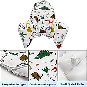 High Chair Cushion with Cover for IKEA Antilop High Chair, Wooden High Chair Pad Pillow, Built-in Inflatable Cushion