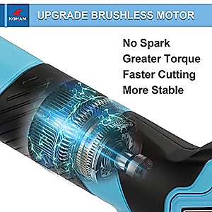 KOHAM Professional Cordless Electric Pruning Shears with 2pcs Backup Rechargeable Battery & Extra 1pcs Safety Charger