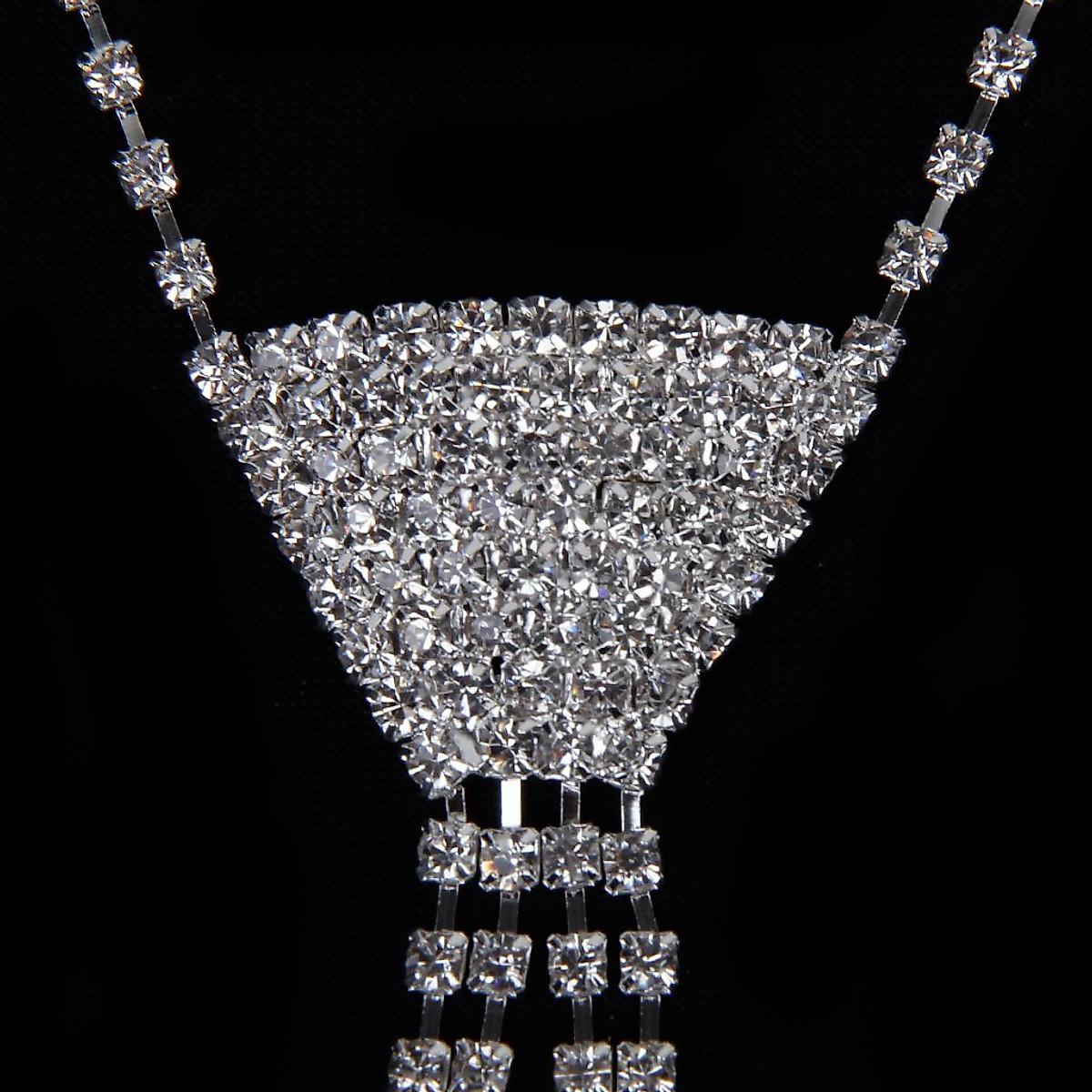 Generic Crystal Tassels Rhinestone Necklace Wedding Bridal Jewelry Prom