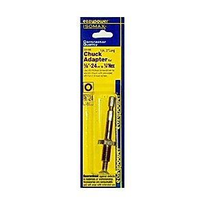 Eazypower 30199 1/4" Hex Shank Chuck Adapter with 3/8"-24 UNF Thread, (1per Pack)