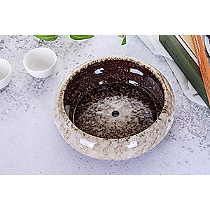 VanEnjoy 7.3 inch Round Large Shallow Succulent Ceramic Glazed Planter Pots with Drainage Hole, Bonsai Pots Garden Decorative Cactus Stand Flower Container (White)