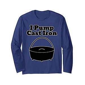 Dutch Oven Cooking Funny Camping Cook Cast Iron Pun Long Sleeve T-Shirt