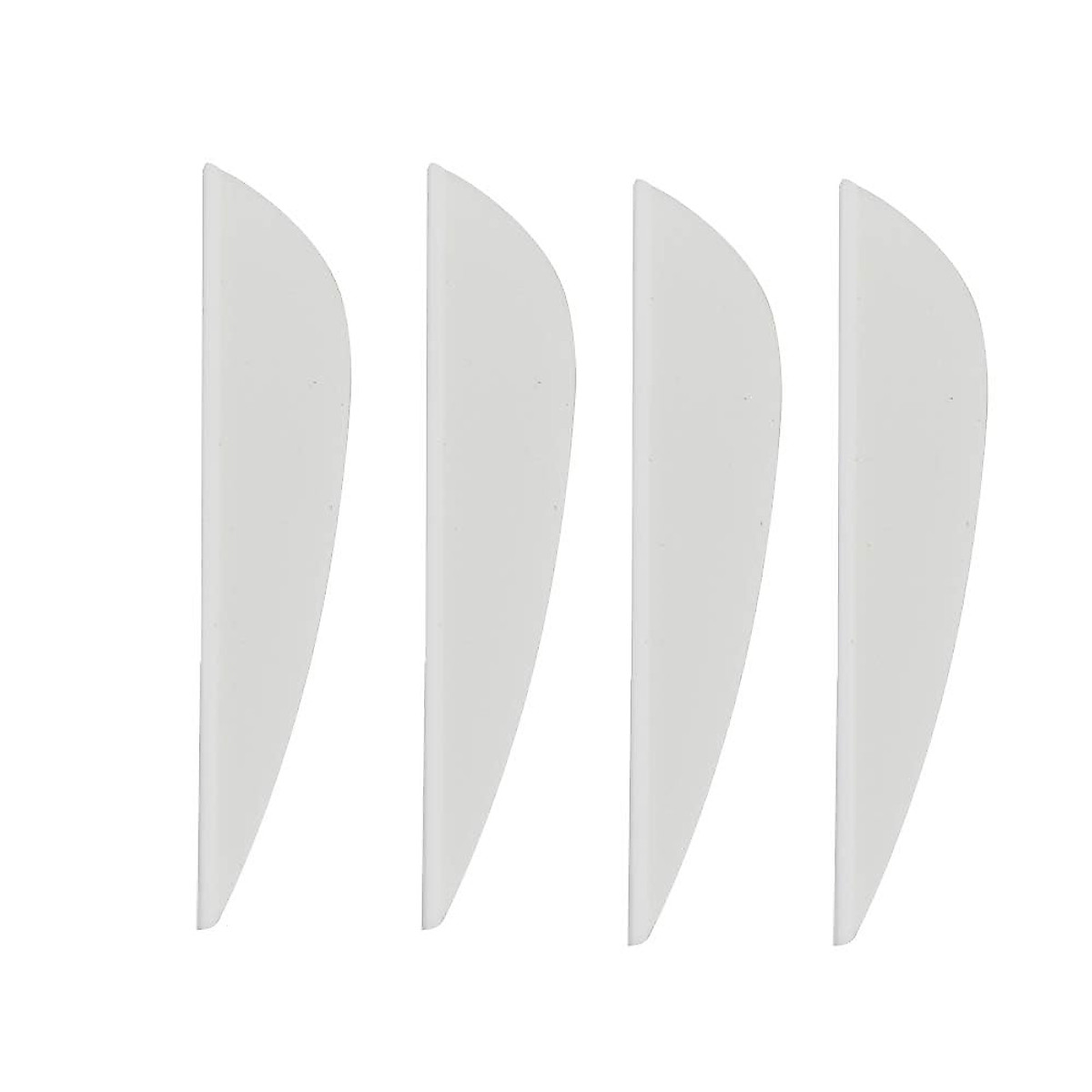 SHARROW 100pcs Archery Arrow Fletches 1.75Inch 2Inch 2.5Inch 3Inch Rubber Arrow Feather Fletching Arrow Vanes for DIY Arrows (White, 1.75Inch)
