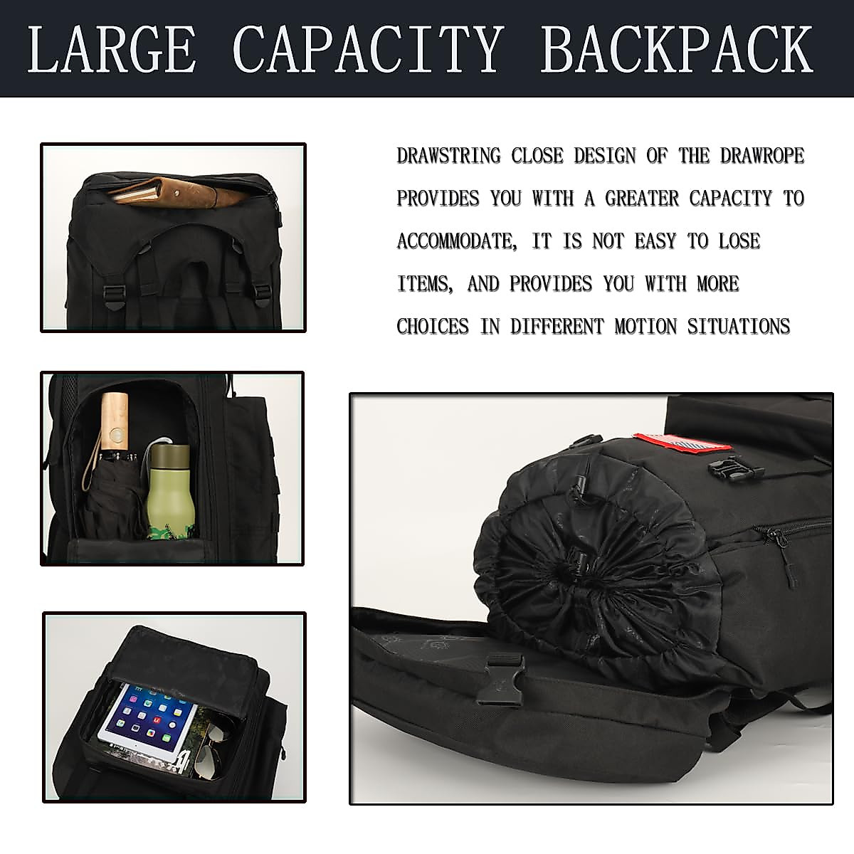 Extra Large Durable Hiking Backpack, [2022 Upgraded]Waterproof Camping Backpack 60l70l85l Rucksack Backpack Military For Men