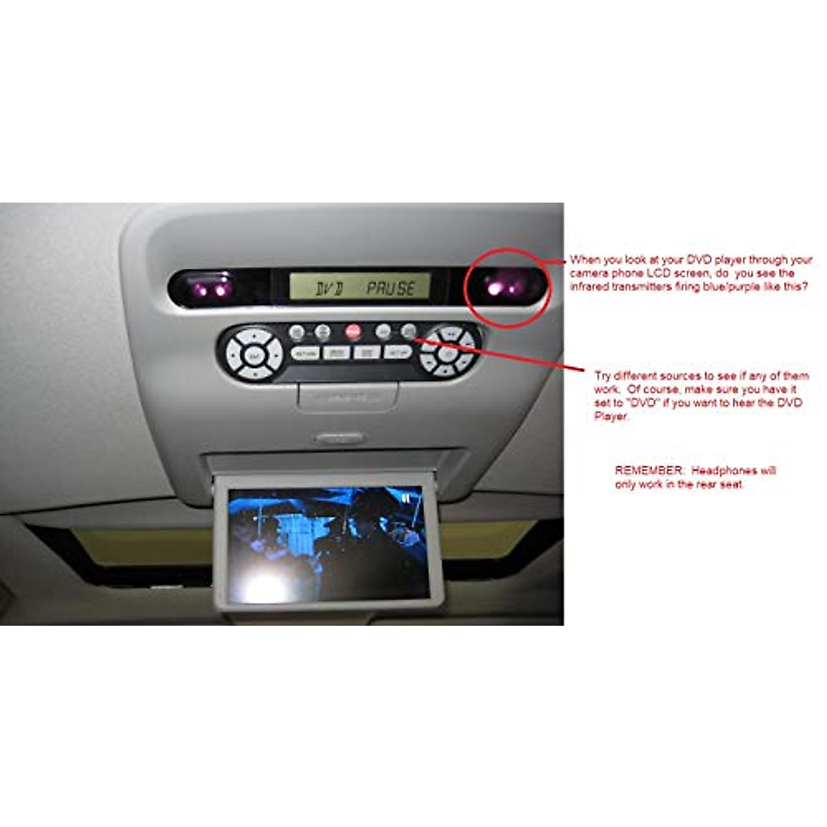 Pilot Odyssey Wireless DVD Headphones Compatible with 2006 2007 2008 2009 2010 2011 2012 2013 2014 2015 2016 2017 2018 2019 2020 and 2021 Model Years