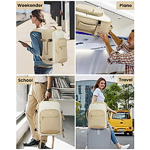 LOVEVOOK Large Travel Backpack for Women & Men, Carry on Backpack Airline Approved, TSA Personal Item Travel Bag fits 17" Laptop, 40L Waterproof Travel Essentials Sports Backpack with 3 Packing Cubes