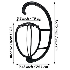 FINDYOU Hanging Wig Stand Wig Hanger for Multiple Wigs Holder Stand for Hair Extensions, Wigs & Accessories（6 Packs）