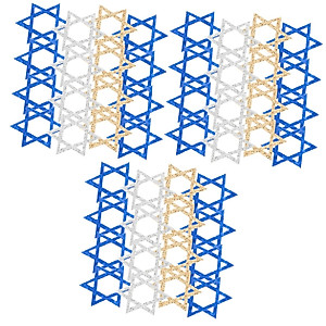 NOLITOY Party Table Decor 150 Pcs Hanukkah Decoration Accessories Christmas Non-woven Fabric Star Sequins