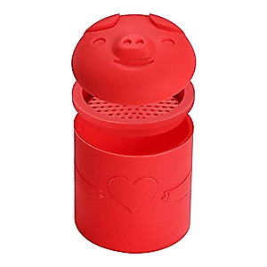 Kamehame Bacon Grease Container, Silicone Grease Keeper with Strainer, Grease Catcher for Storage of Frying Oils and Cooking Fats