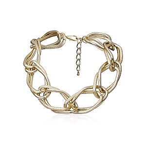 BUAJIUBUA Chunky Choker Necklaces for Women Men Collar(GOLD)