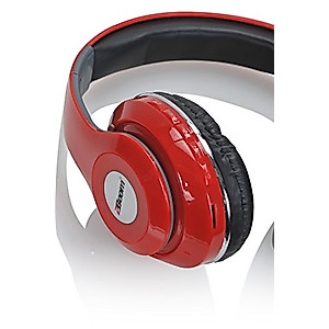 2BOOM MIXX Professional Over Ear Studio Foldable Digital Stereo Bass Wired Headphone Red