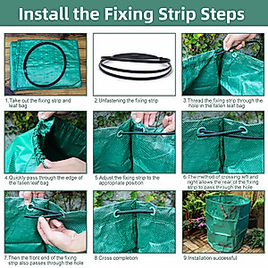 IWNTWY 2-Pack 132 Gallons Leaf Bags, Reusable Yard Waste Bags, Heavy Duty Upright Lawn Bags with 4 Handles for Garden Leaves and Waste Collection, Lightweight Portable Yard Trash Bag