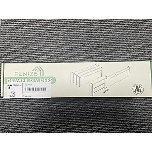 FUNIZE Adjustable Drawer Dividers, 4'' High Expandable Drawer Organizers for Clothes, 3 Pack 12.6-22.8'' Drawer Separators for Kitchen/Bedroom/Office/Bathroom Organization and Storage-Clear