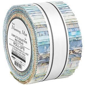 Lunn Studios Artisan Batiks Morning Mist Roll Up 40 2.5-inch Strips Robert Kaufman RU-1195-40