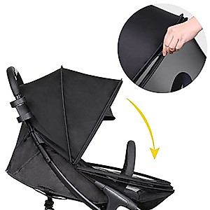 Beberoad Love 2-in-1 Mosquito Net and Sunshade for Stroller UPF50+ Sun Protection Baby Mosquito Net Mesh Net Cover for Infant with Storage Bag (Black)