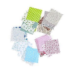 Precision Quilting Tools Quilting Fabric Squares - Set of 30-100% Cotton - Medium-Weight Cotton, Multicolor Textile Material, Ideal for Quilting & Sewing, Flora Fabric Squares, 3.9" X 3.9"