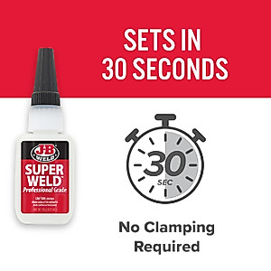 J-B Weld 33120H SuperWeld Glue - Clear Super Glue - 20g