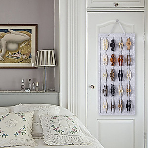 Large Hair Claw Clip Organizer Holder, Hanging Claw Clips Storage for Women Girls, Hair Clip Stand Holder for Wall, Door, Closet, Big Claw Clip Display for Teen Girls