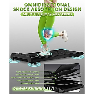 Walking Pad Treadmill, 2 in 1 Under Desk Treadmill with Remote Control, Compact Mini Treadmill in LCD Display, Installation-Free Jogging Machine for Home/Office.D1-Black…