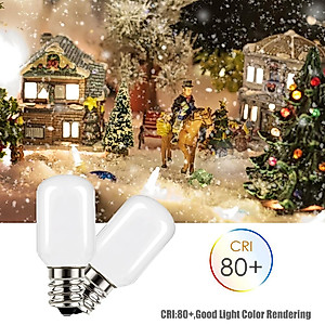 Night Light Bulb,Villages Replacement Light Bulb 5W Equivalent 6 Watt Incandescent Bulb, 120-Volt Mini Light Bulb Candelabra E12 Base for Home Decorate -6Pcs