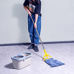 (3 Pack) Mop Head Replacement, Mop Heads Commercial ,Blue Cotton Looped End String, Wet Industrial Cleaning Vintage Mop Head Replacements Refill, Swinger Loop Mop, for Heavy Duty Mop Heads,Light Blue