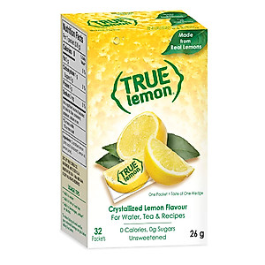 True Lemon - Crystallized Lemon For Water, Tea - Single-Serve Packets - Water Enhancer - 32-count