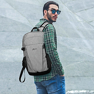 BE SMART Travel Backpack Lightweight Sport Bag Laptop Bag fits 13.5 Inches Computer for Man & Woman Durable School Book Bag for College Student for Hiking Work Business Camping-Grey