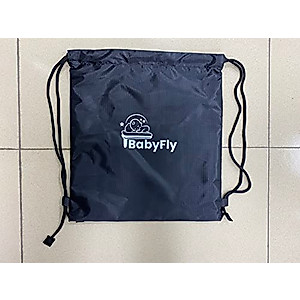 BabyFly Inflatable Airplane Bed for Toddler Travel Baby Travel Bed Infant Airplane Bed Fits Most Airplane Economy Seats for Convenient Toddler Travel, White and Tan