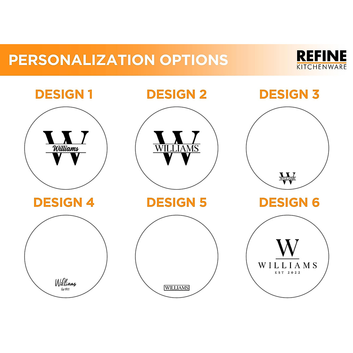 Refine Kitchenware Large Walnut Personalized Circle Board with Juice Groove, 18 Inch Round Personalized Cheese Board, Round Charcuterie Board | 100% Made in the USA