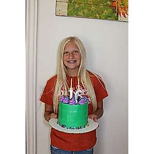 Kalinar 20 Piece Numbered Aluminum Candle Holders/Toppers for Cakes - Reusable and Easy to Clean - Celebrate Birthdays, Anniversaries, Reunions and More - Fun for Every Age - Silver