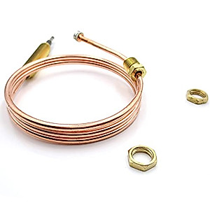 Universal Gas Thermocouple 24" Length Used on BBQ Grill or Fire Pit Heater or Gas Water Heater M8x1 End Nut and Head Tip