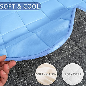 Eanpet Baby Play Mat Large Cooling Floor Mats Indoor Foldable Sleeping Pad Non-Slip Crawling Mat for Kids Summer Living Room Rug Women Yoga Mat Outdoor Picnic Blanket,59" x 79",Blue