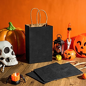 90 Pack | Paper Gift Bags with Handles Bulk, 8x4.5x10.8 Inch Large White Kraft Paper Bags, Paper Shopping Bags, Christmas Kraft Gift Bags, Birthday Gift Bags for Restaurant, Takeout, Business.