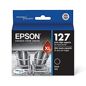 Epson T127 DURABrite Ultra Ink Standard Capacity Black Cartridge (T127120-S) for Select Stylus and Workforce Printers & Epson DURABrite Ultra 127 Extra High & Epson DURABrite Ultra 127 Extra