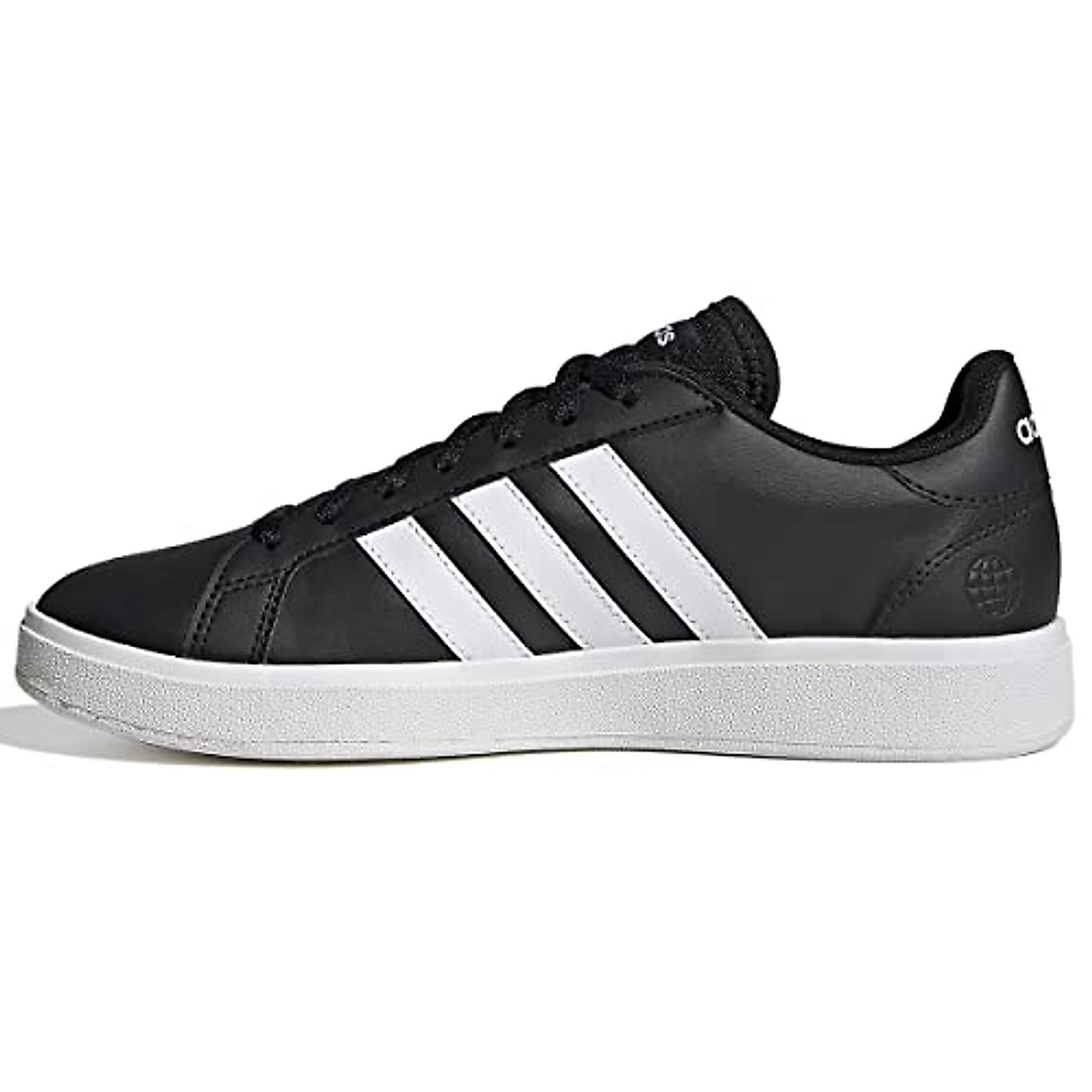 adidas Women's Grand Court Base 2.0 Tennis Shoes, Core Black-cloud White, 6.5