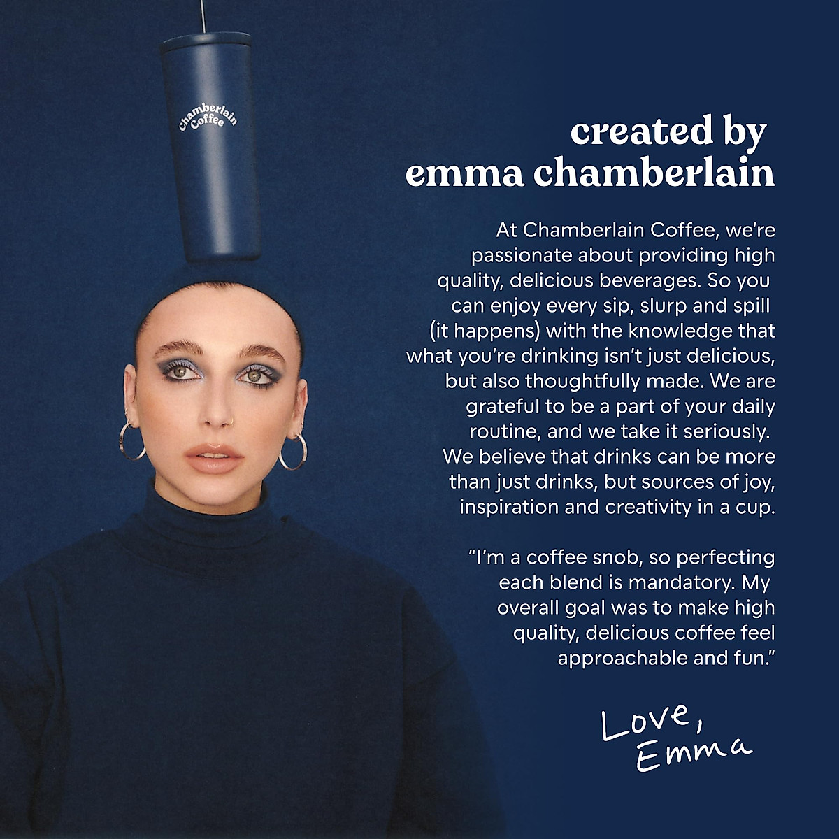 Chamberlain Coffee Transparent Tumbler - 24 Oz Clear Iced Coffee Tumbler with Straw - Double Wall Tumbler with Lid for Cold Brew, Iced Tea, Matcha and Cold Drinks - 100% Recyclable Iced Coffee Cup