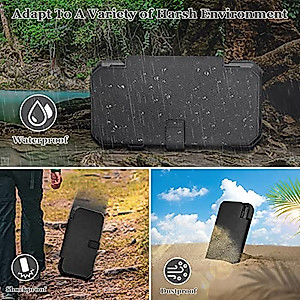 Solar Charger Power Bank with 4 Solar Panels, 26800mAh Portable Solar Charger USB-C PD 18W Fast Charging with Camping Light SOS Flashlight, Compass/Carabiner, Solar Battery Bank for Outdoor