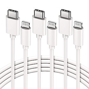 iPhone 14 Fast Charger Cord 3 Pack 6ft USB C to Lightning Cable - MFi Certified PD2.0 Charging Cable - Type C Port Support Quick Charge Sync for iPhone 14 13 12 Mini Pro Max 11 SE(2020) X XS 8 AirPod