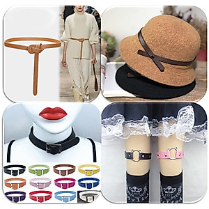 Wento 3/4''x72'' Double Sided Faux Leather Strips Double Color Leather Straps Vegan Leather Faux Leather Fabric Strips 3 Color Mixed